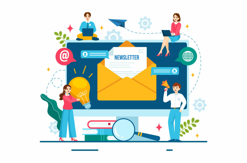 15 Email Newsletter Illustration - MasterBundles