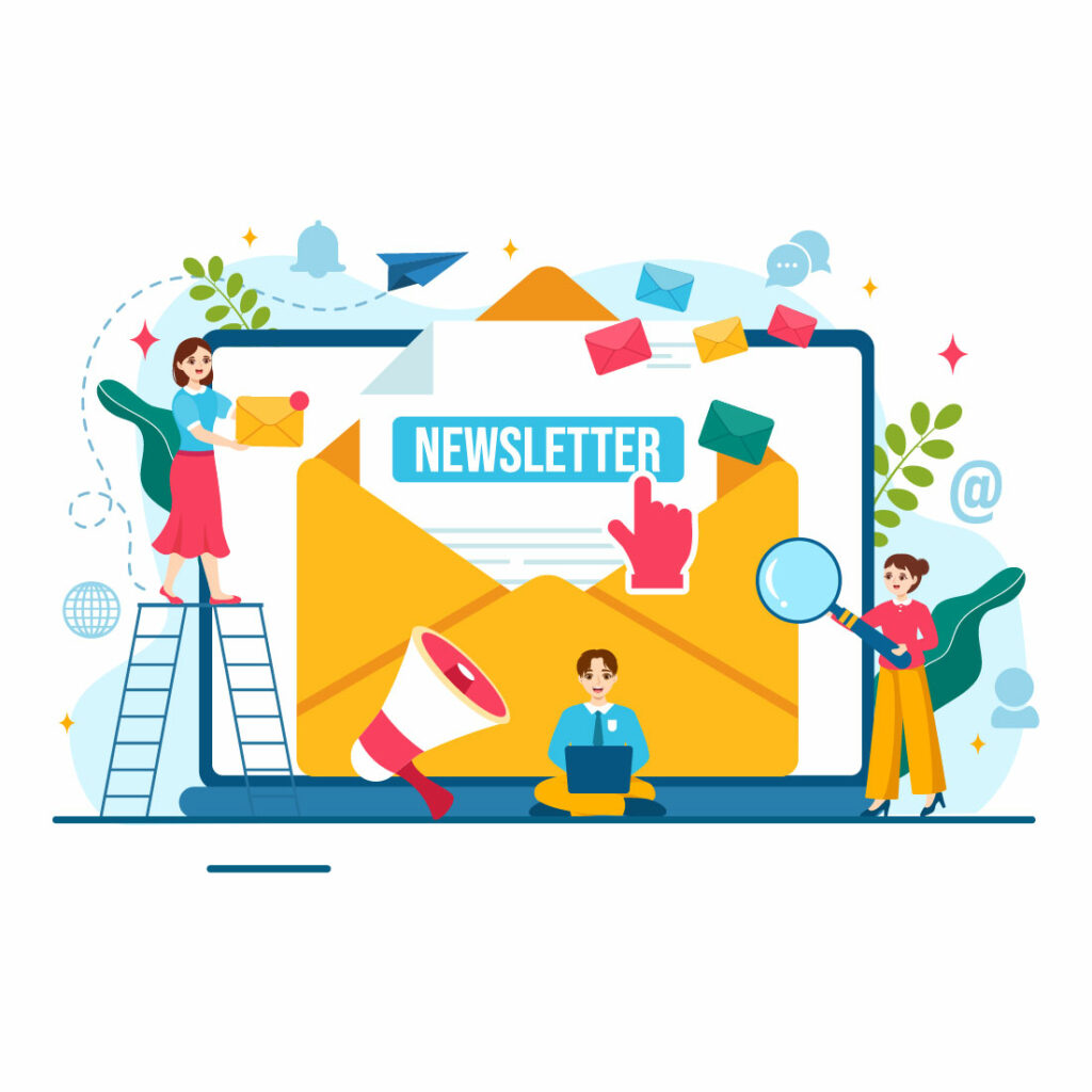 15 Email Newsletter Illustration - MasterBundles