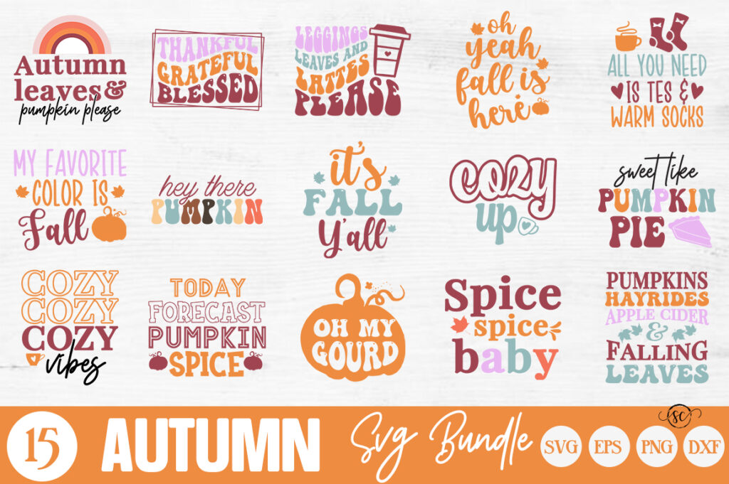Fall Autumn Mega SVG Bundle 90 Design - MasterBundles