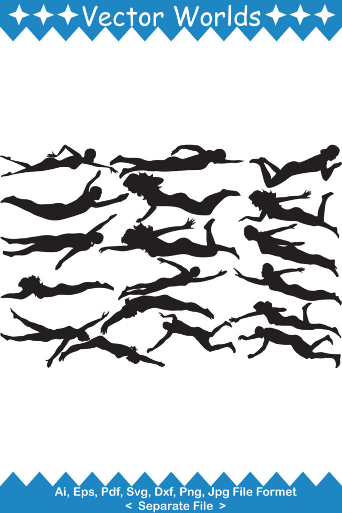 Swimmer SVG Vector Design - MasterBundles