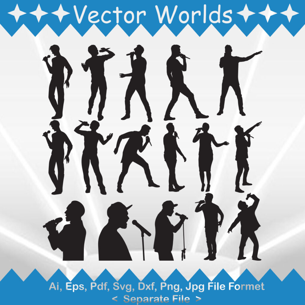 Singer Man SVG Vector Design - MasterBundles