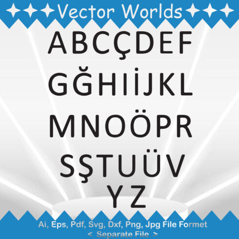 Turkish Letters SVG Vector Design - MasterBundles
