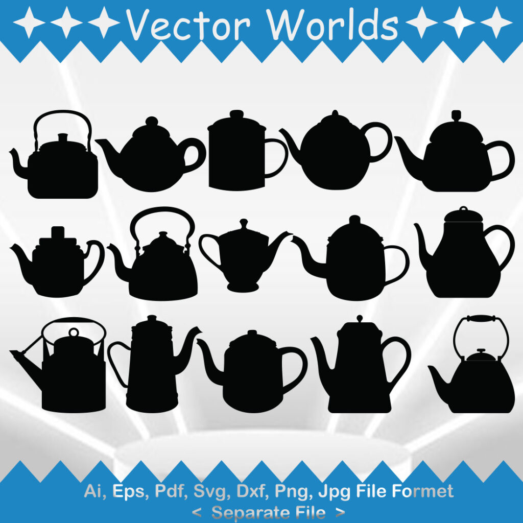 Teapot SVG Vector Design - MasterBundles
