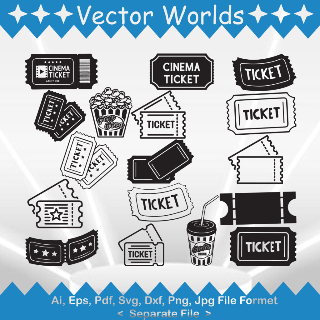 Ticket SVG Vector Design - MasterBundles