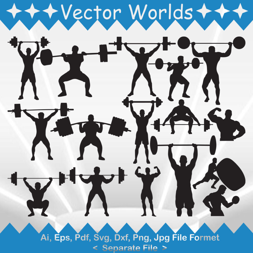 Weight Lifting Man SVG Vector Design - MasterBundles