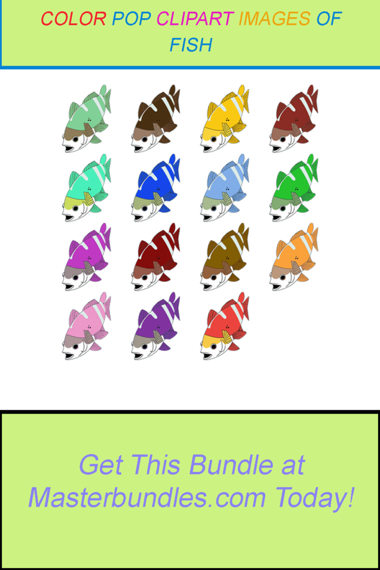 15 COLOR POP CLIPART IMAGES OF FISH - MasterBundles