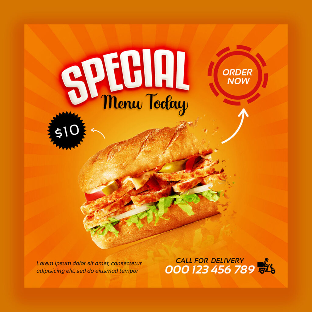 Restaurant Food Menu PSD Template - MasterBundles