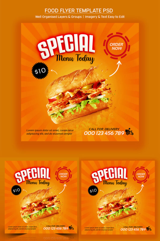 Restaurant Food Menu PSD Template - MasterBundles