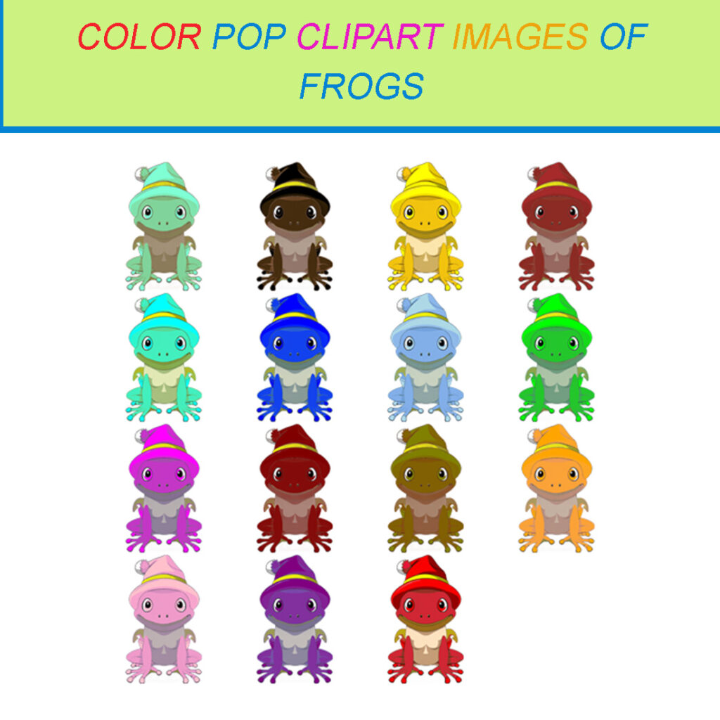15 COLOR POP CLIPART IMAGES OF FROGS - MasterBundles