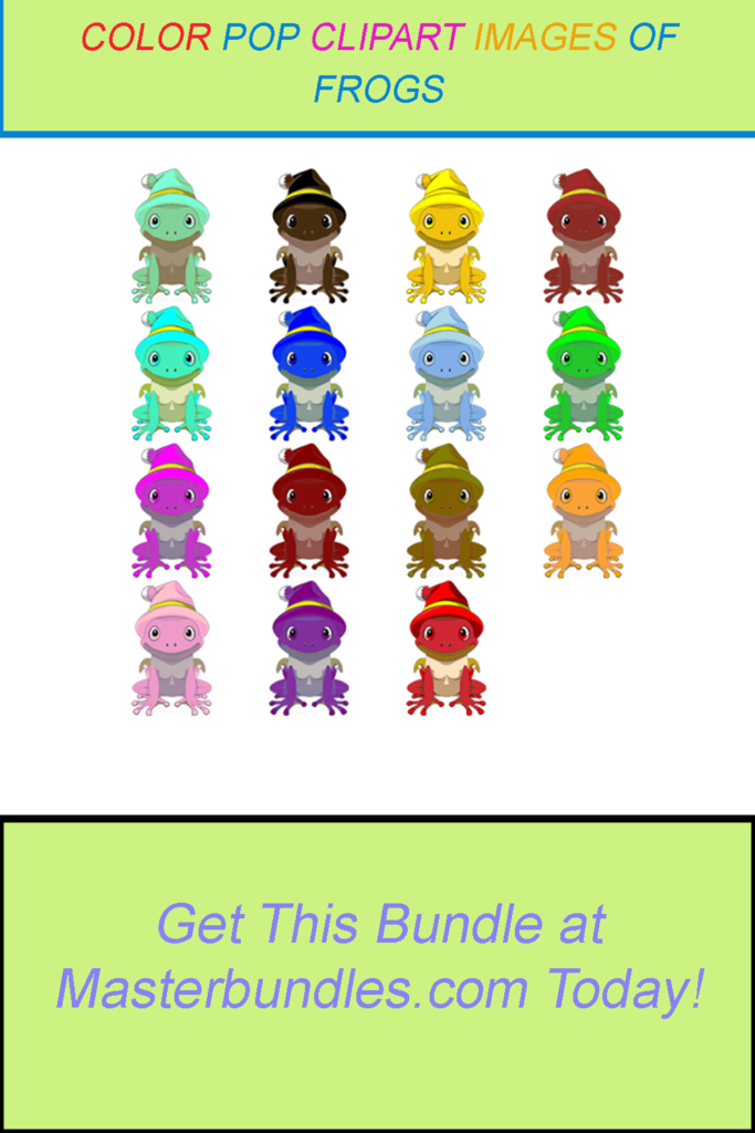 15 COLOR POP CLIPART IMAGES OF FROGS - MasterBundles