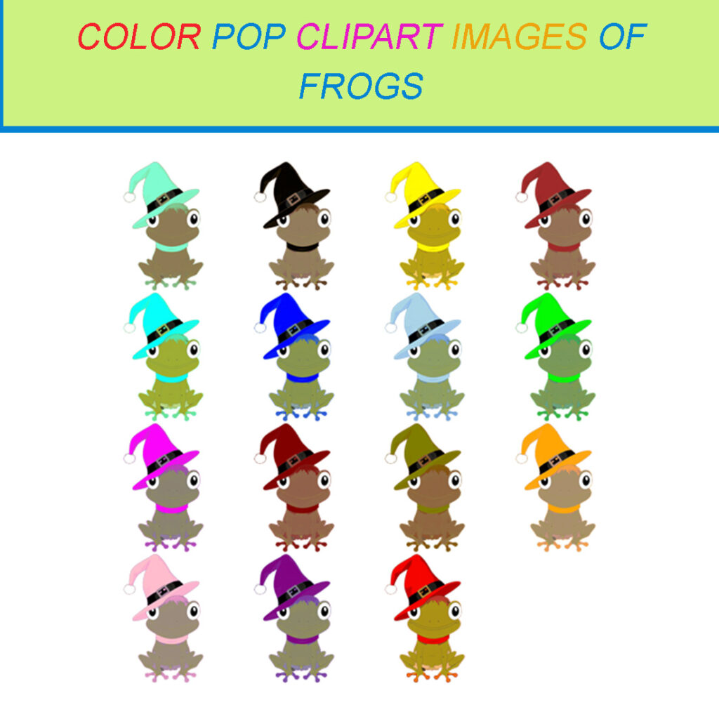 15 COLOR POP CLIPART IMAGES OF FROGS - MasterBundles