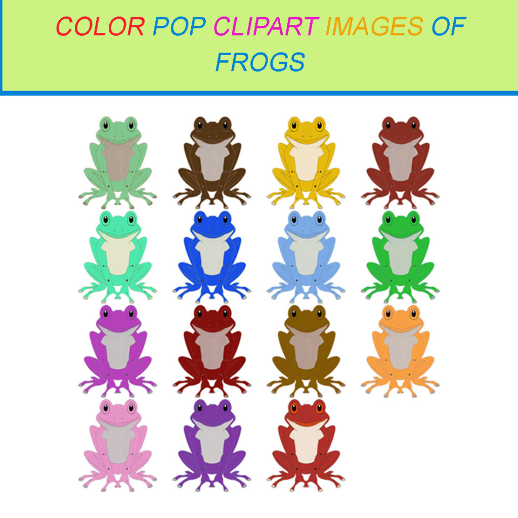 15 COLOR POP CLIPART IMAGES OF FROGS - MasterBundles
