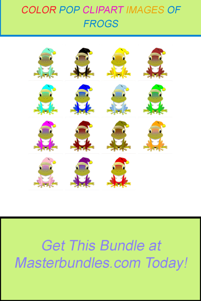 15 COLOR POP CLIPART IMAGES OF FROGS - MasterBundles