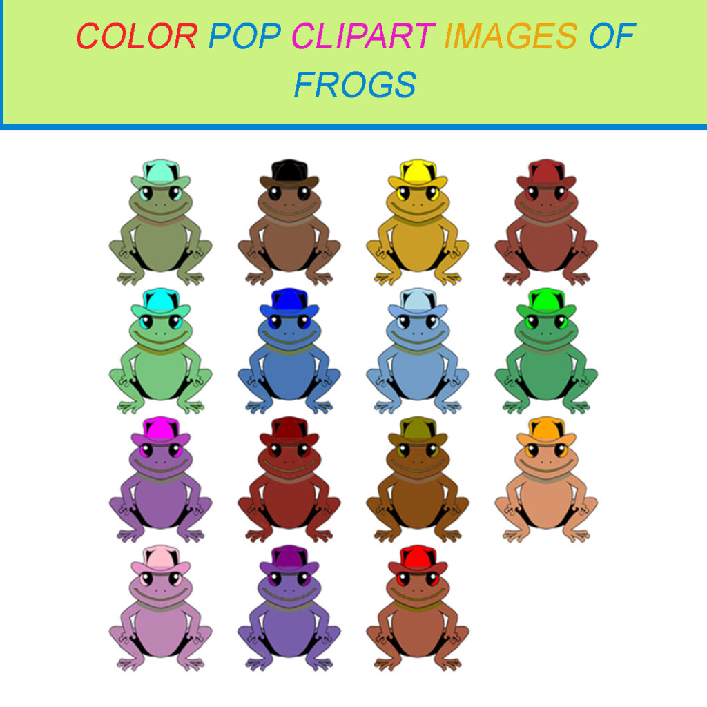 15 COLOR POP CLIPART IMAGES OF FROGS - MasterBundles