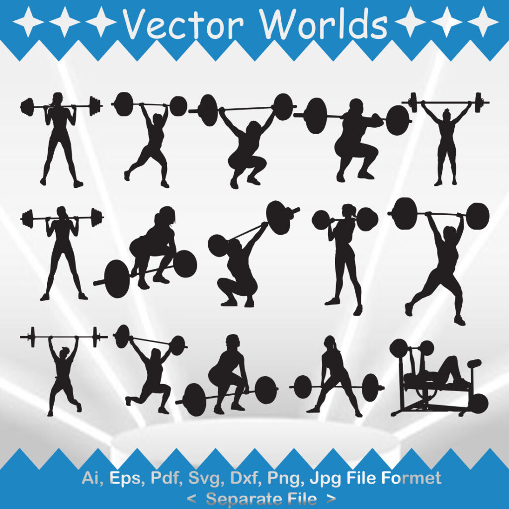 Weight Lifting Women SVG Vector Design - MasterBundles
