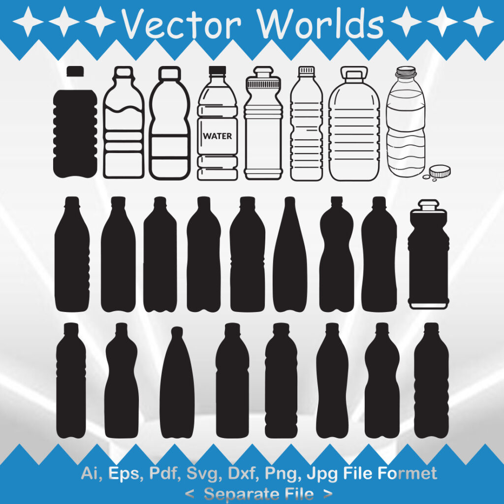 Water Bottles SVG Vector Design - MasterBundles