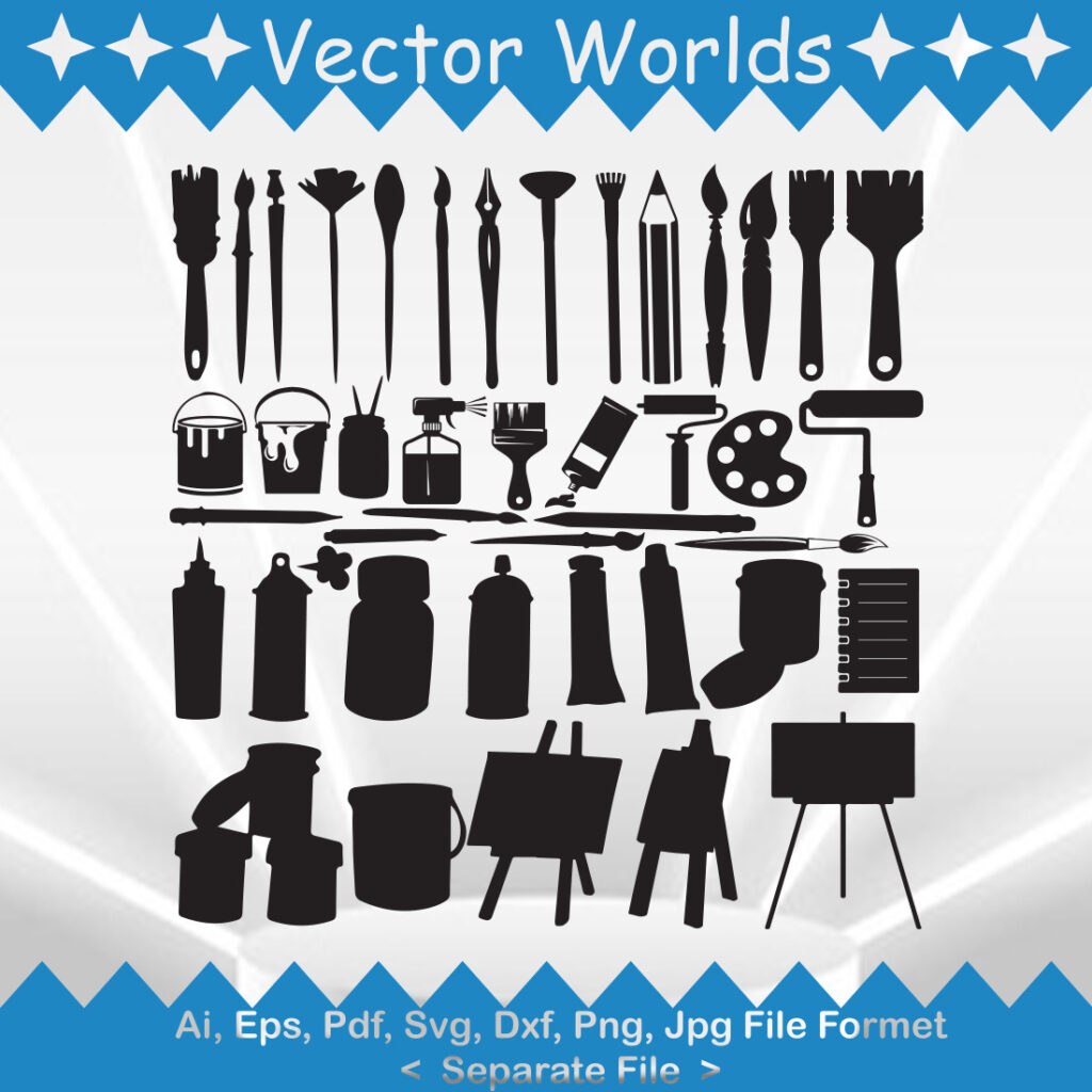Various Art tools SVG Vector Design - MasterBundles