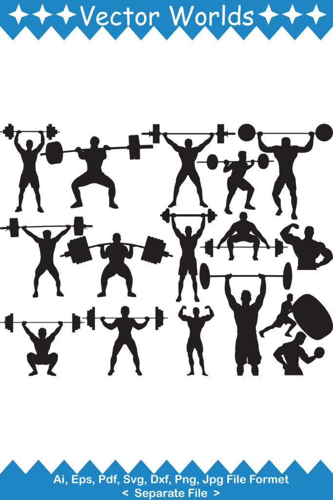 Weight Lifting Man SVG Vector Design - MasterBundles