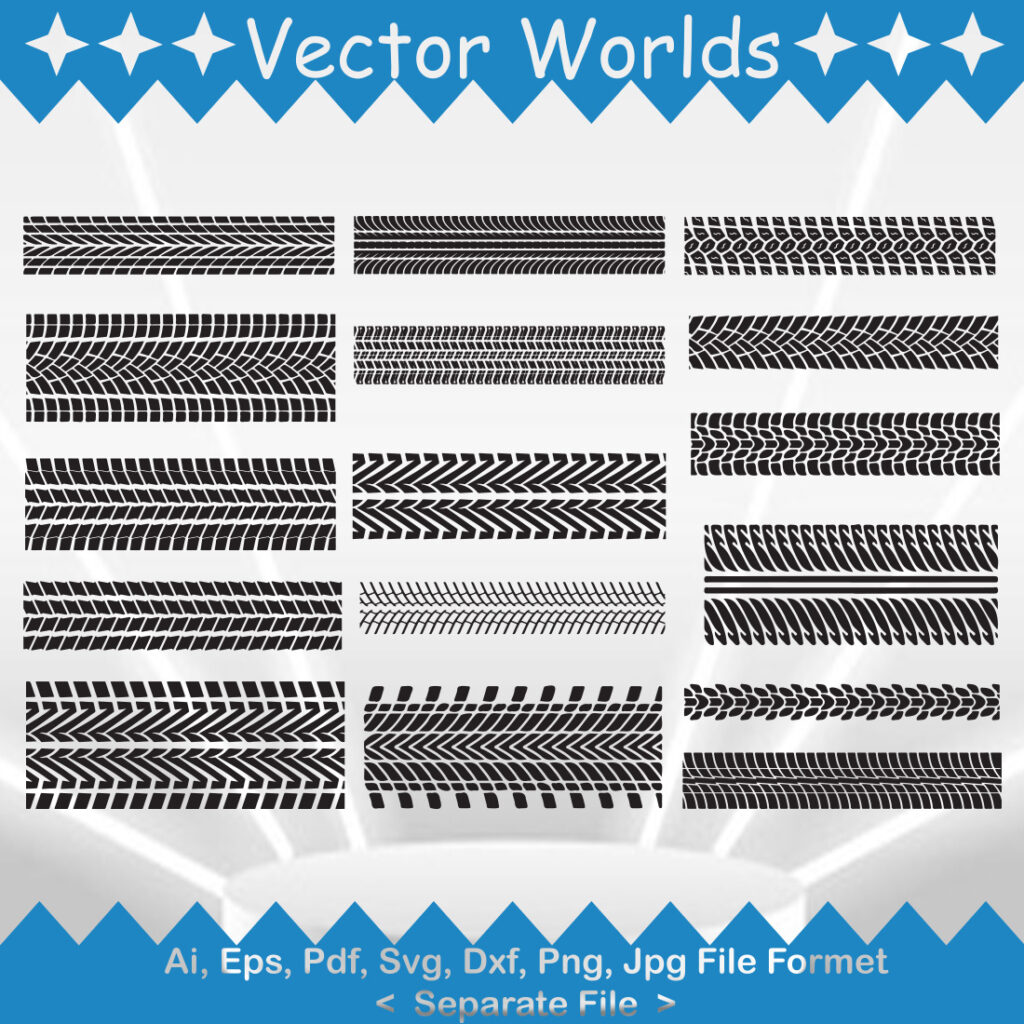 Tires And Tire Prints SVG Vector Design - MasterBundles