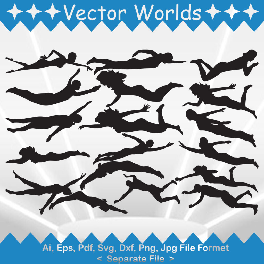 Swimmer SVG Vector Design - MasterBundles