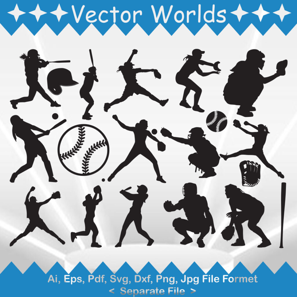 Softball SVG Vector Design - MasterBundles