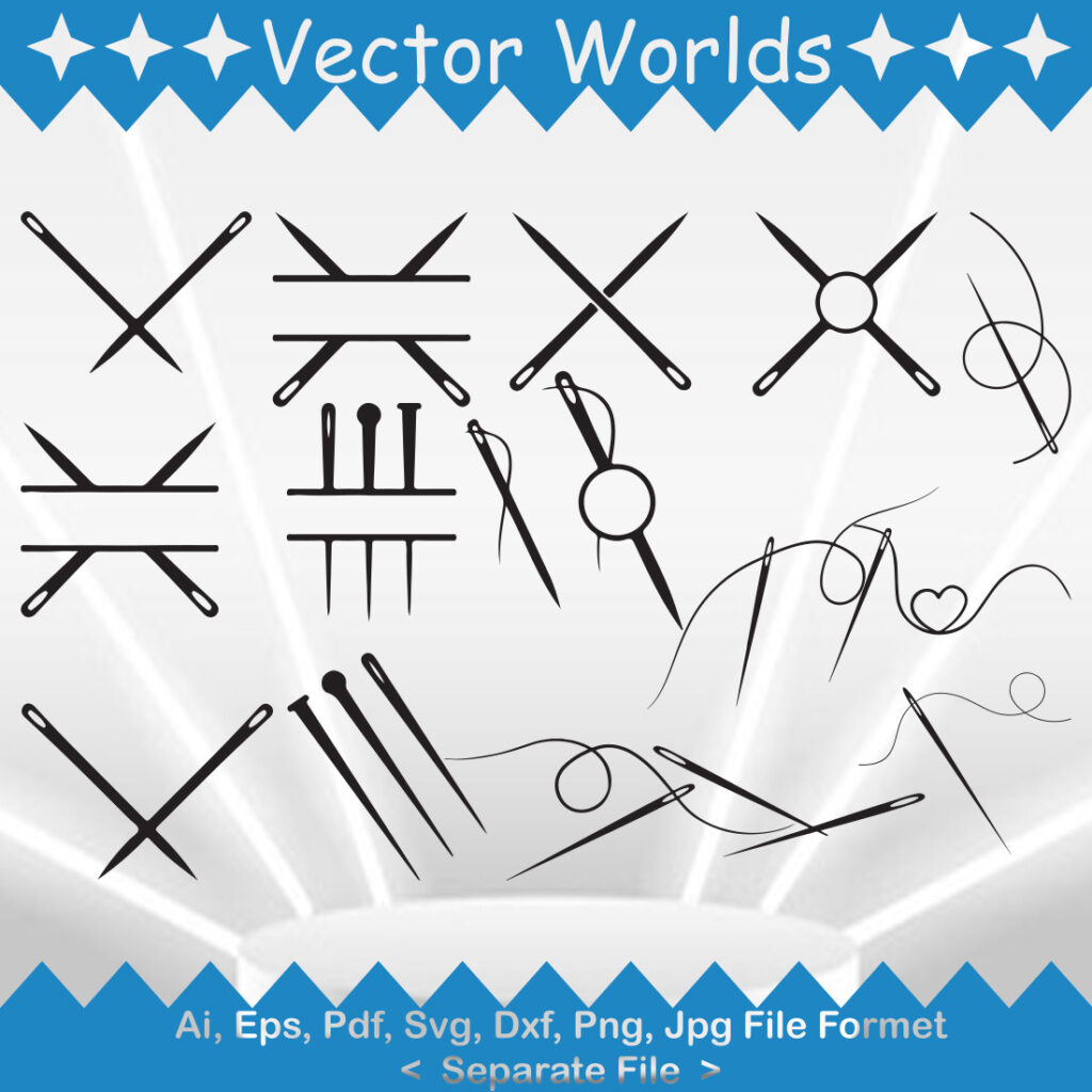 Sewing Needle SVG Vector Design - MasterBundles