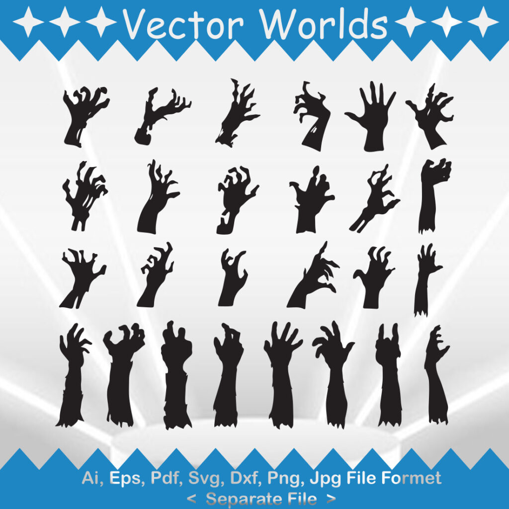 Zombie Hands SVG Vector Design - MasterBundles