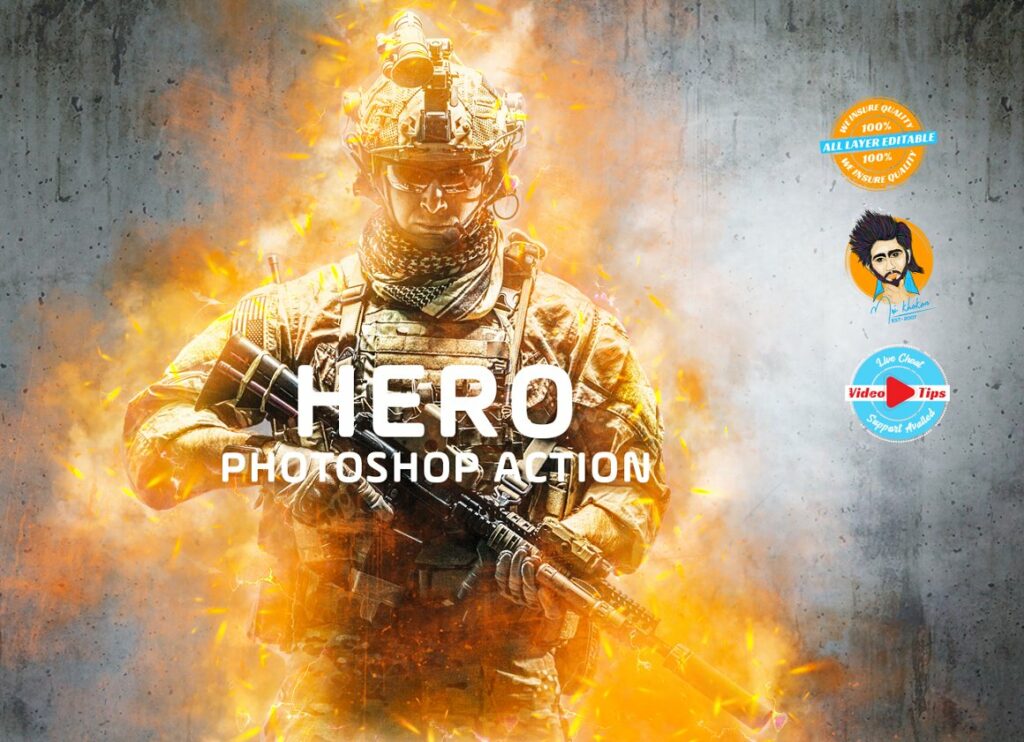 Fire Photo Effect Photoshop Action - MasterBundles