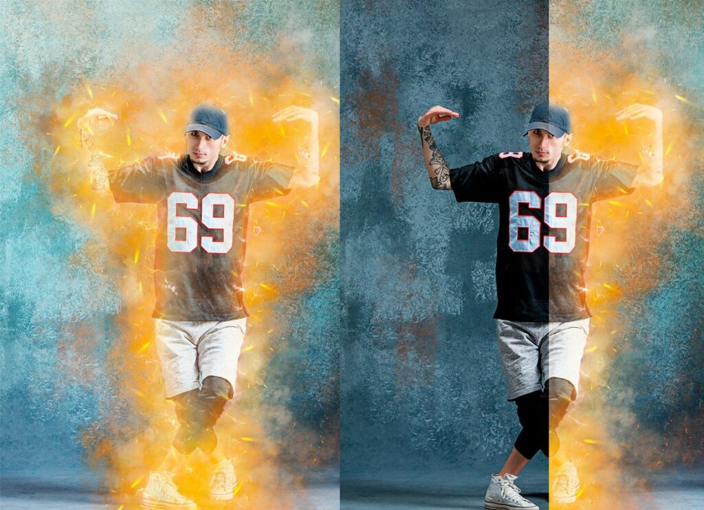 Fire Photo Effect Photoshop Action - MasterBundles