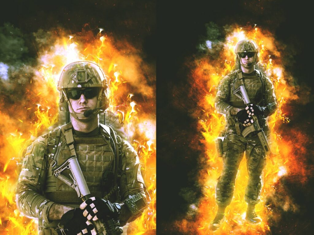 Fire Photo Effect Photoshop Action - MasterBundles