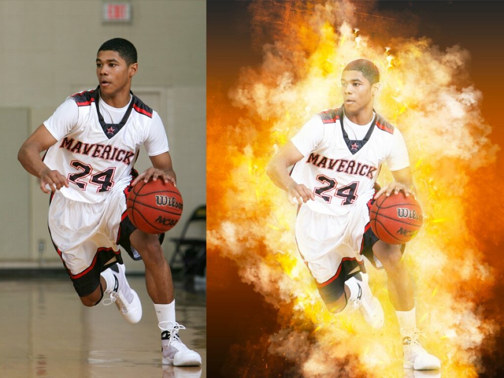 Fire Photo Effect Photoshop Action - MasterBundles