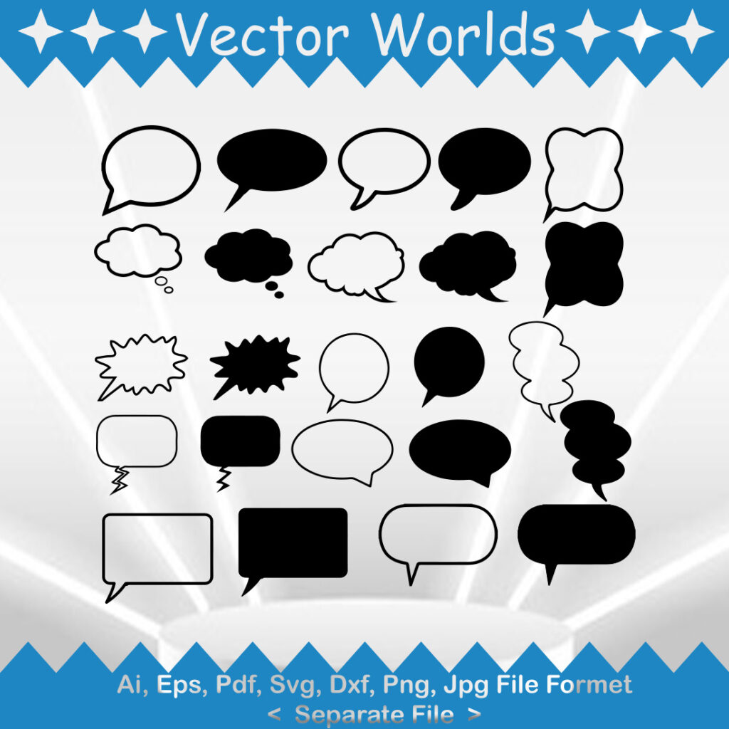 Speech Bubbles SVG Vector Design - MasterBundles