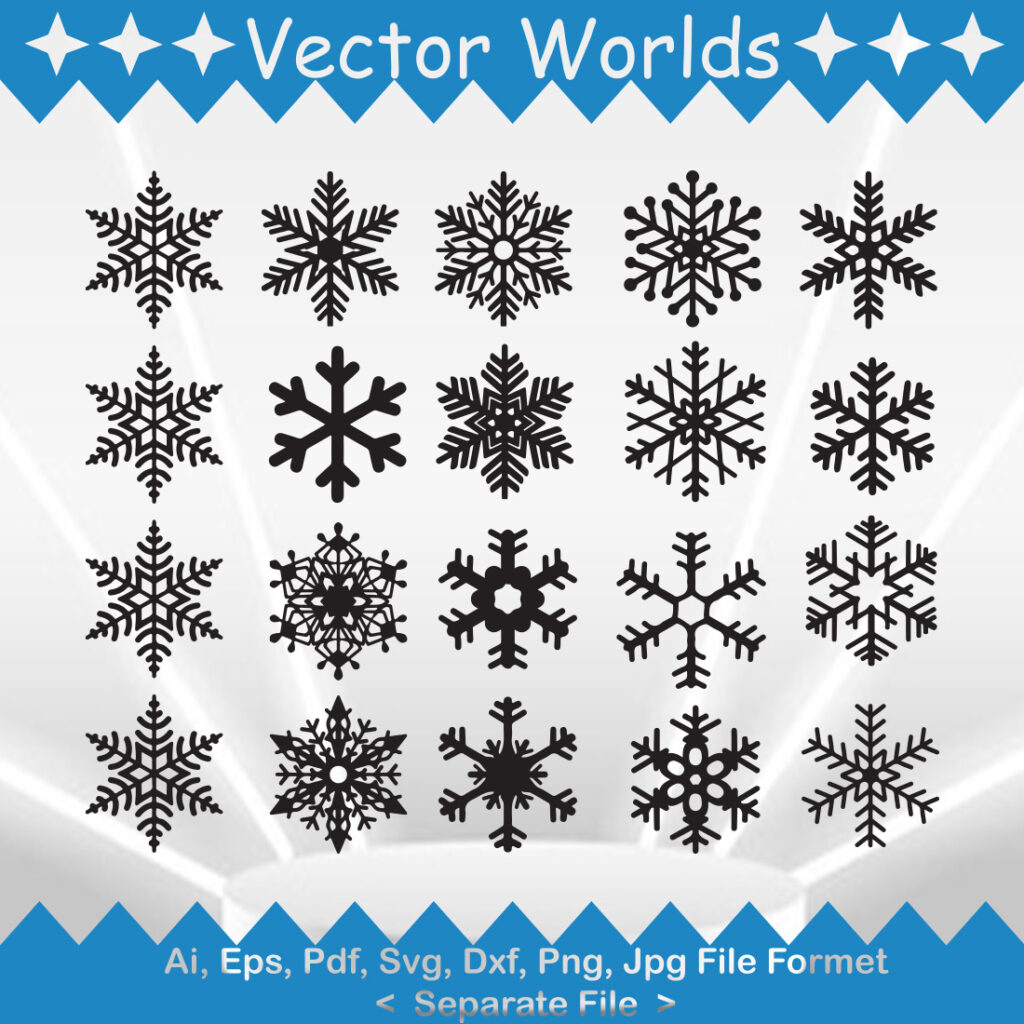 Snowflake SVG Vector Design - MasterBundles