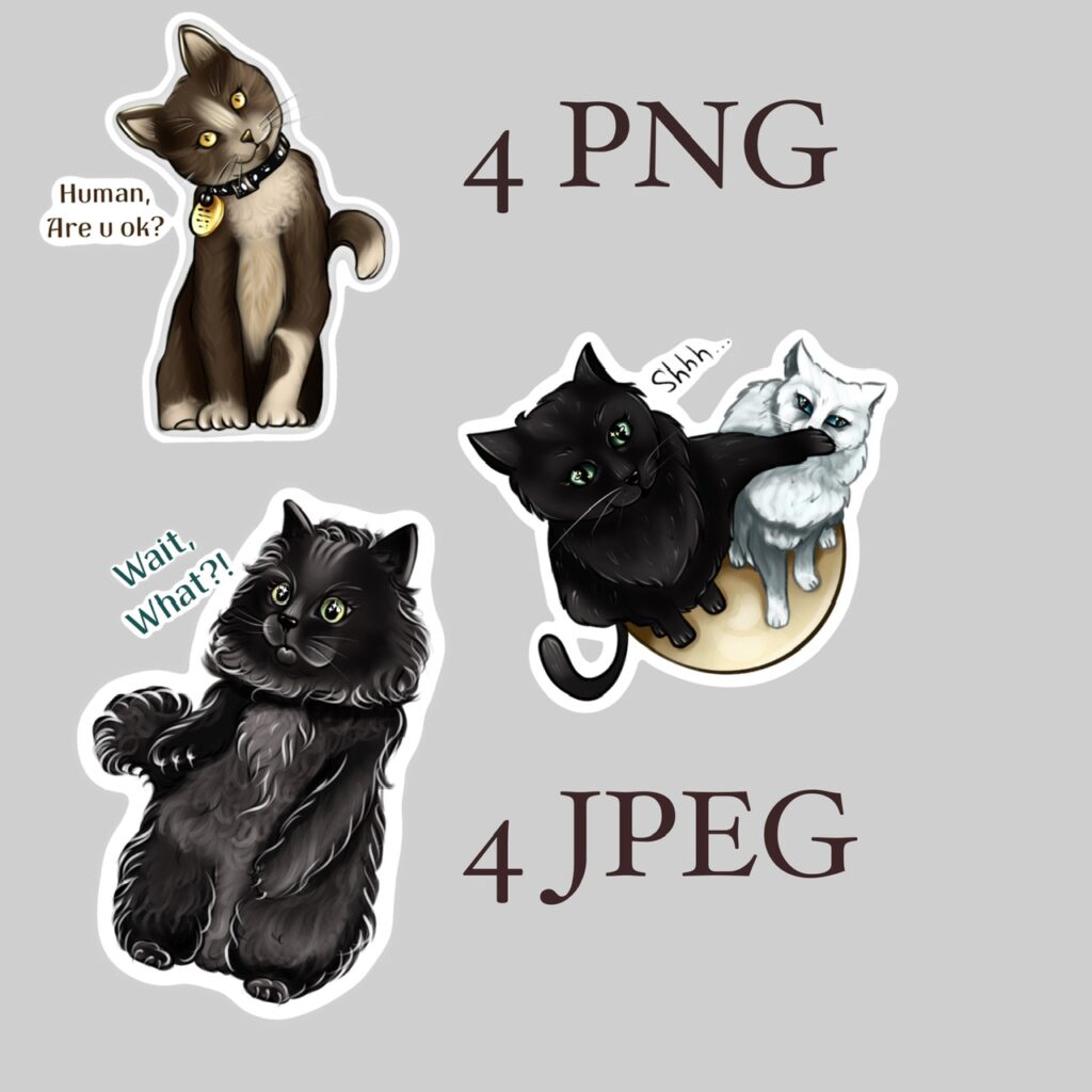 Sticker Pack Cutest Little Cats - MasterBundles