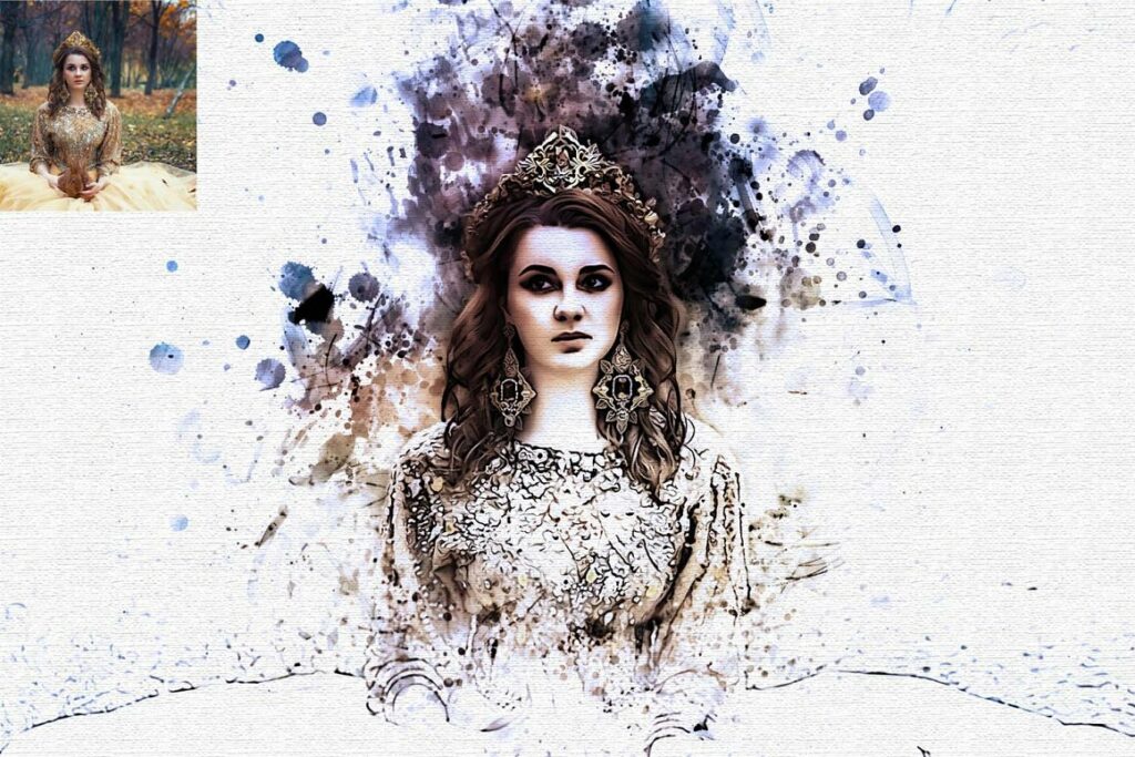 Ink Liquid Effect Photoshop Action - MasterBundles