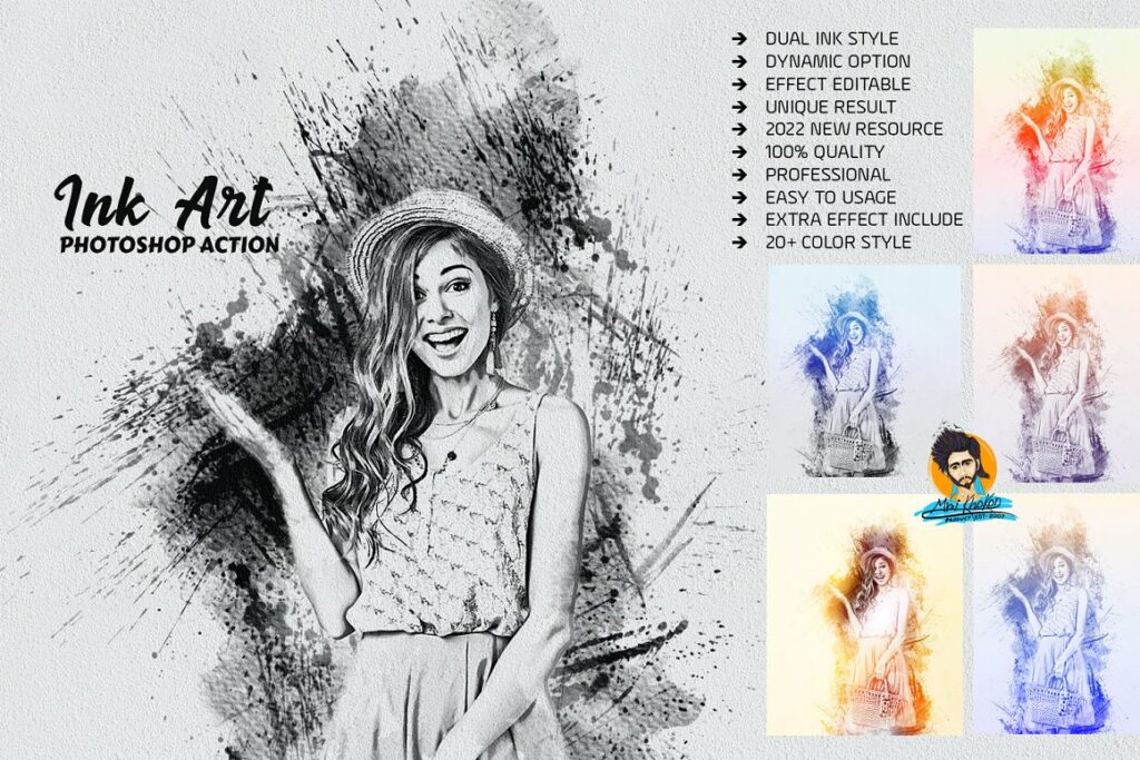Ink Photoshop Actions - MasterBundles