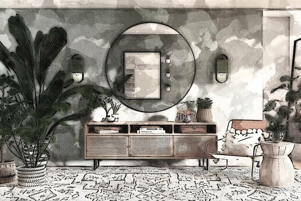 Interior Design Painting Effect - MasterBundles