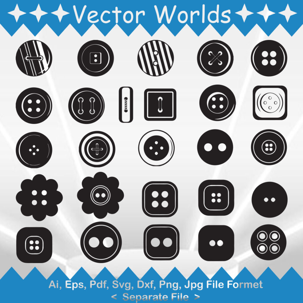Sewing Button SVG Vector Design - MasterBundles