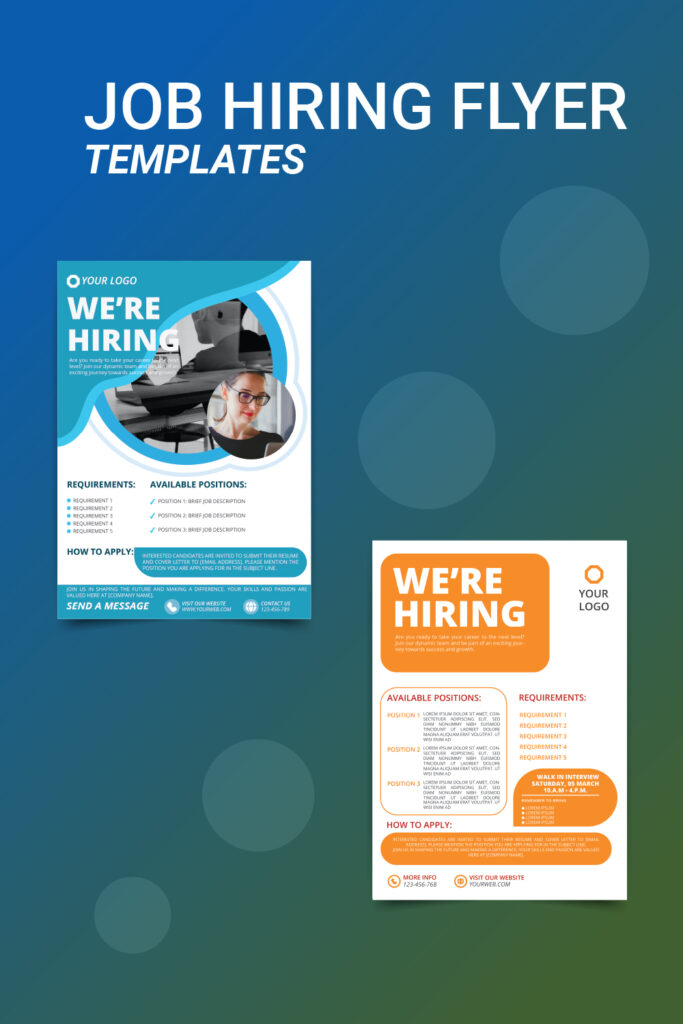 Job hiring flyer templates - MasterBundles
