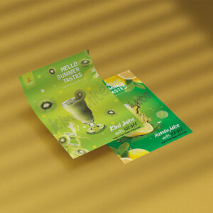 Lemon & Kiwi Juice Flyer Design - MasterBundles