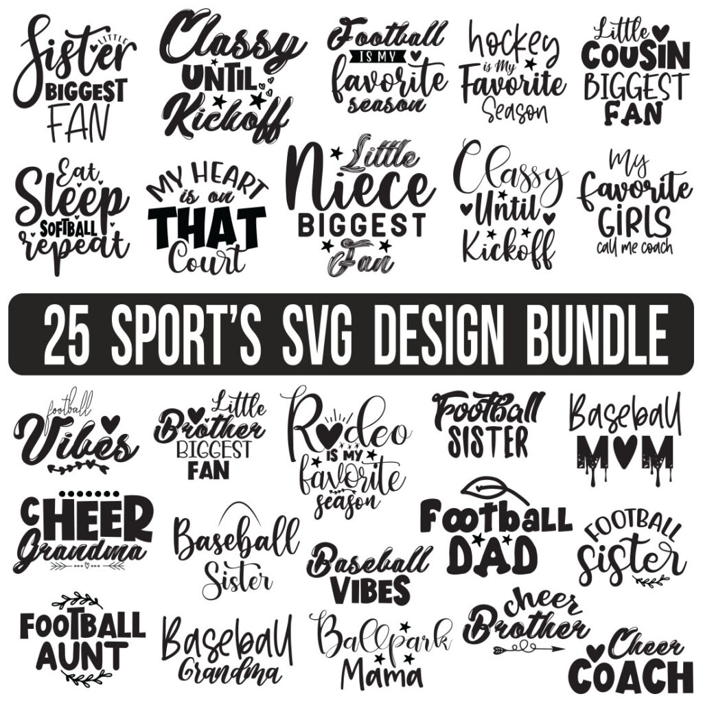 Sports Svg Bundle, Sports bundle svg, Game Say Svg, Football Svg ...