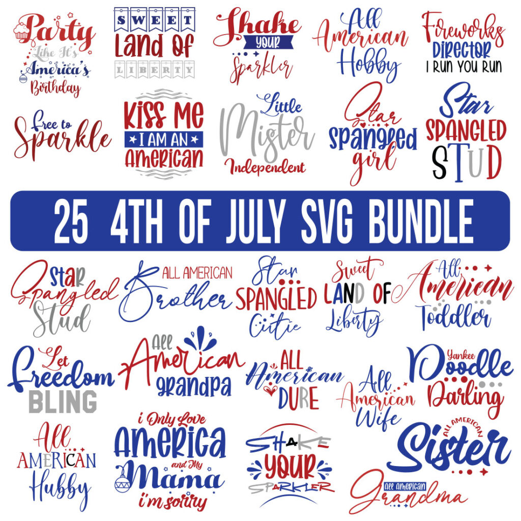 4th of July SVG Bundle, July 4th SVG, Fourth of July svg,Digital Files, America svg, USA Flag ...