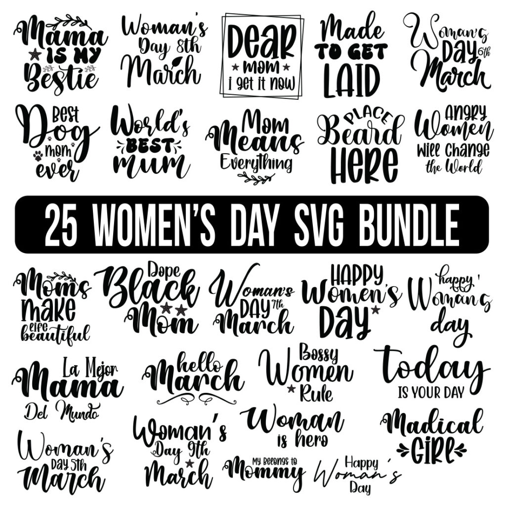 Women's Day SVG Bundle, Women's Day SVG designs, Girl power designs ...