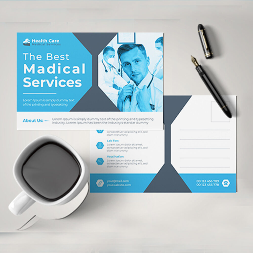Medical and healthcare postcard designs - MasterBundles