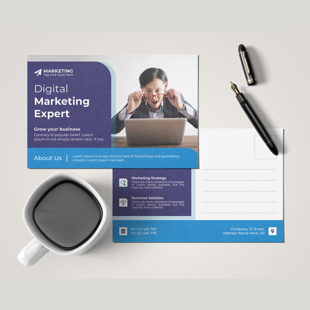 Digital marketing postcard templates - MasterBundles