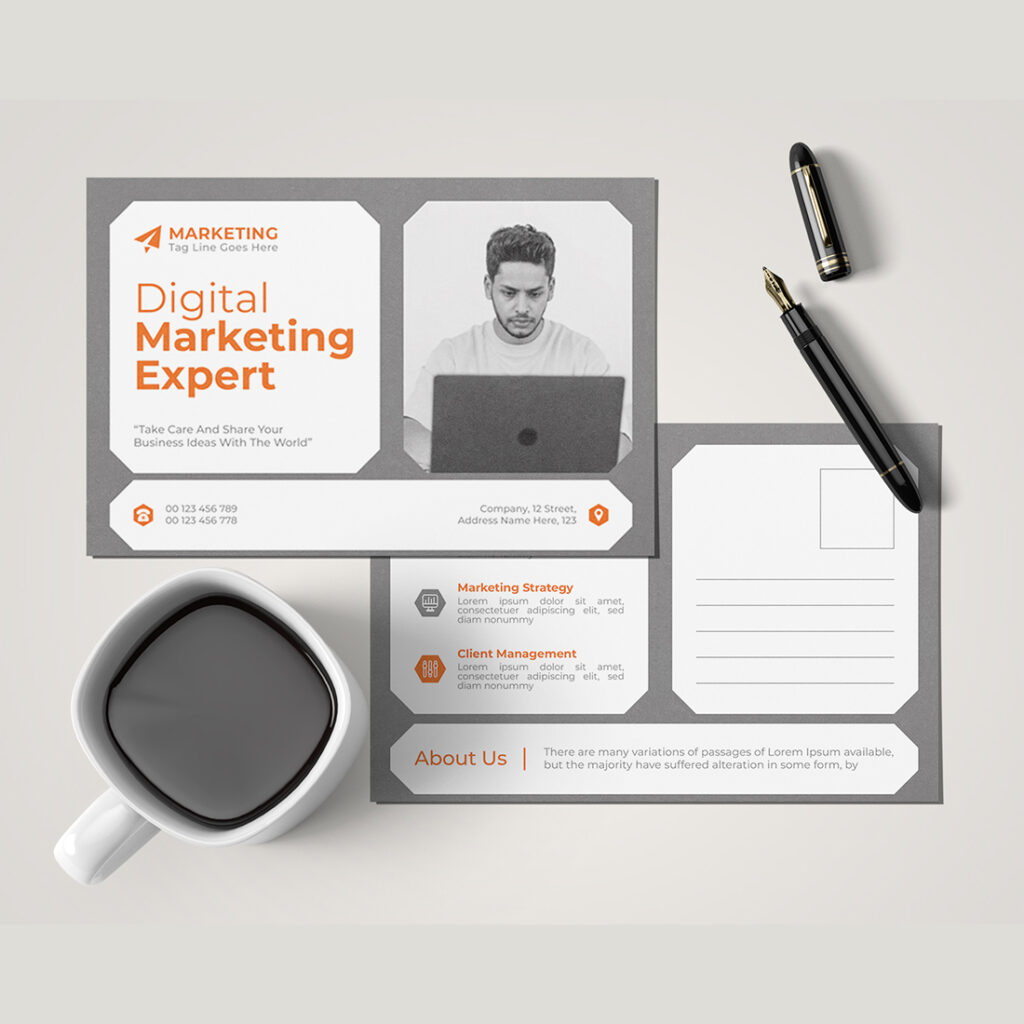 Digital marketing postcard template designs - MasterBundles