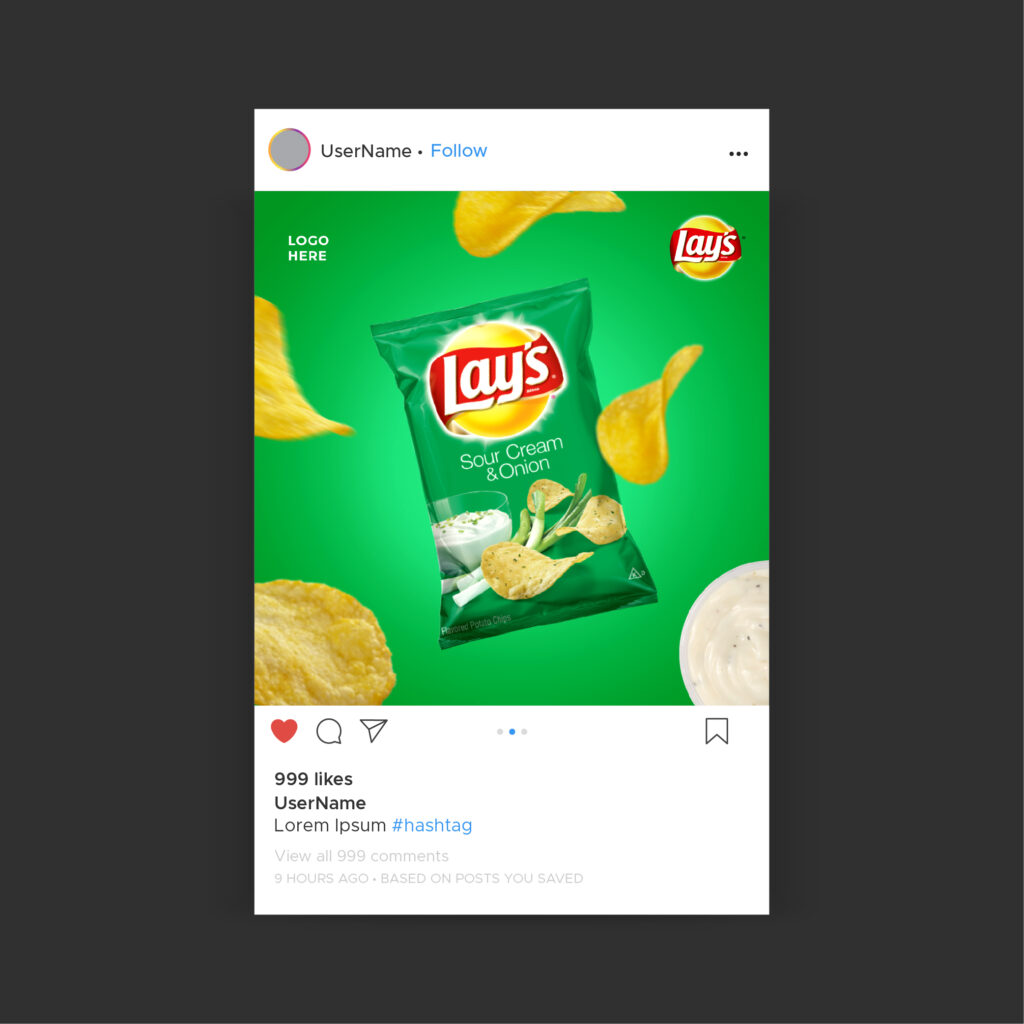 Lays Chips Social media Ad Design / Post Design Instragram / Facebook ...