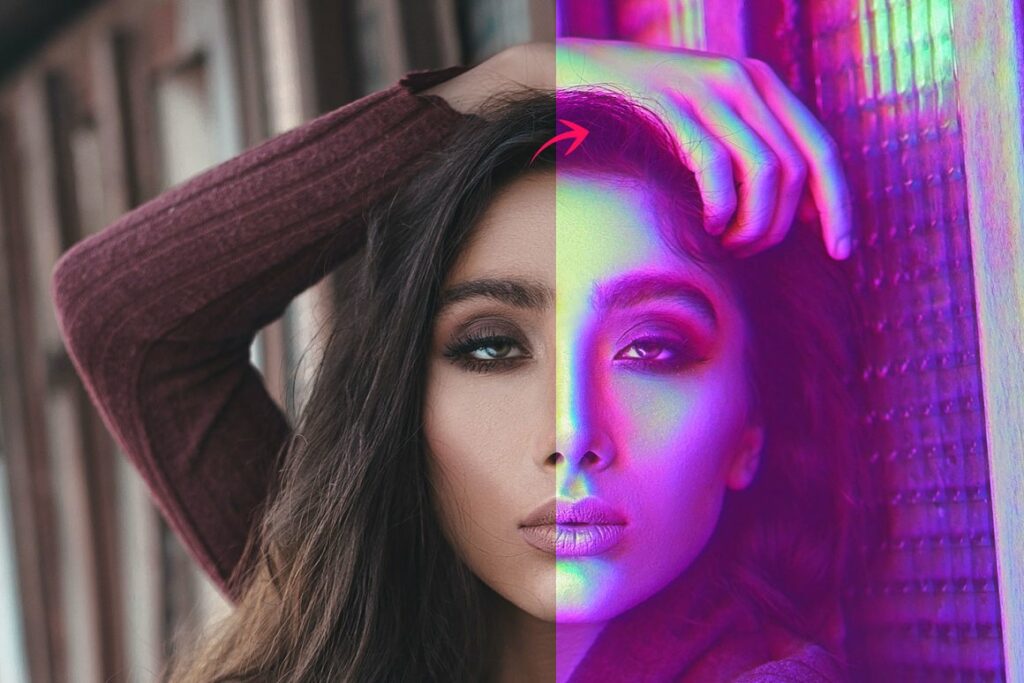 Neon Color Light Photo Effect - MasterBundles