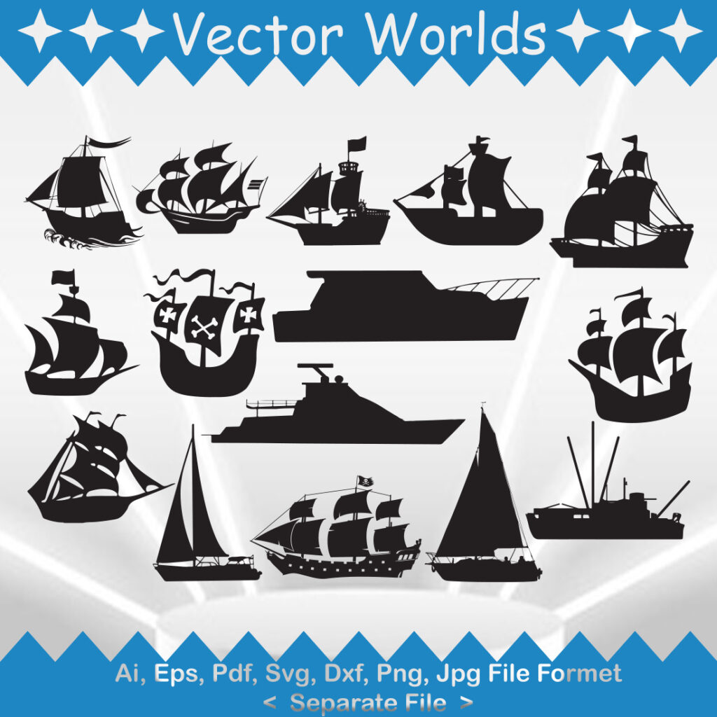 Sea Boats SVG Vector Design - MasterBundles