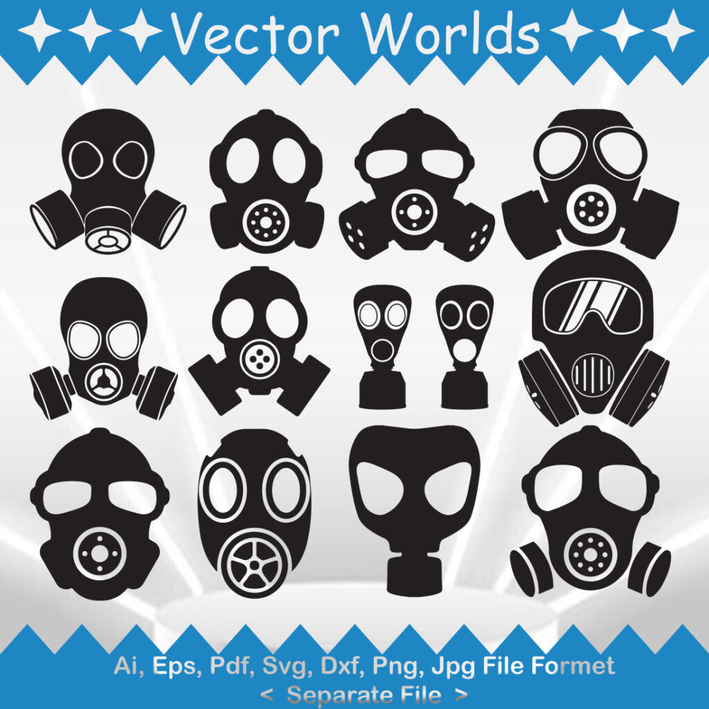 Respirator Mask SVG Vector Design - MasterBundles